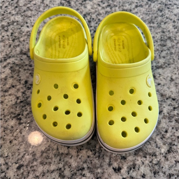 CROCS | Shoes | Crocs Fluorescent Yellow Childrens Sz 3 | Poshmark